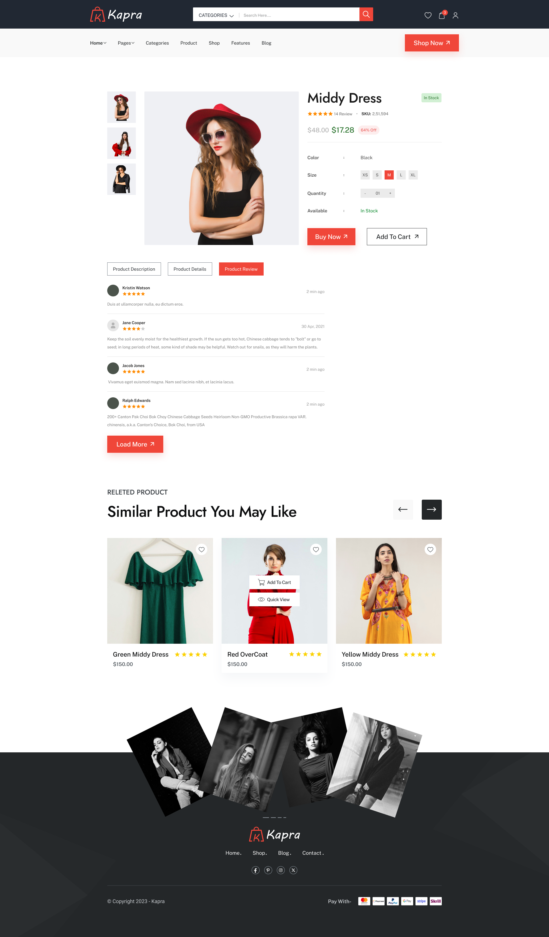 Kapra - Fashion E-commerce Website Figma Template by bplugins | ThemeForest